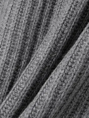 LESET Emma Ribbed-knit V-neck Sweater