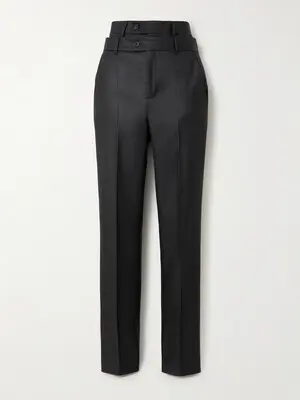 BETTTER Wool-blend Straight-leg Trousers With Double Waistband