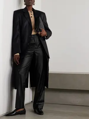 BETTTER Wool-blend Straight-leg Trousers With Double Waistband