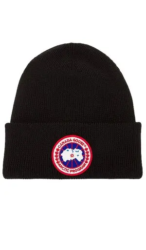 Canada Goose Ribbed Wool Beanie - Black