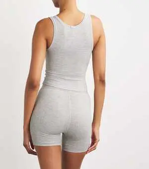 SKIMS Stretch-cotton Ribbed Tank Top - Grey