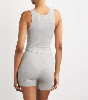 SKIMS Stretch-cotton Ribbed Tank Top - Grey