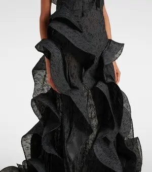 Maticevski Spiral Ruffled Gown