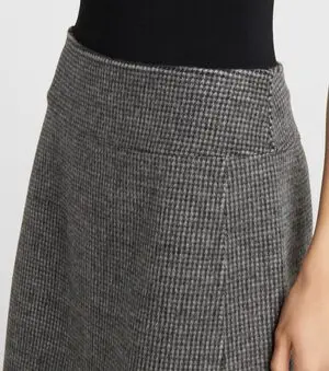 Max Mara Houndstooth Wool And Mohair-blend Miniskirt