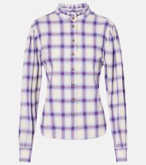 MARANT ETOILE Checked Cotton Shirt - Purple