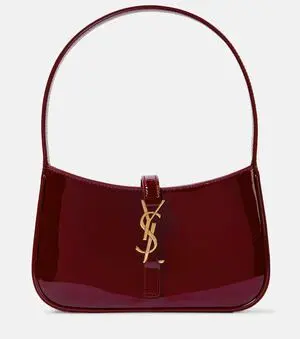 Saint Laurent Le 5 À 7 Mini Patent Leather Shoulder Bag - Red