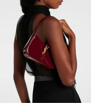 Saint Laurent Le 5 À 7 Mini Patent Leather Shoulder Bag - Red