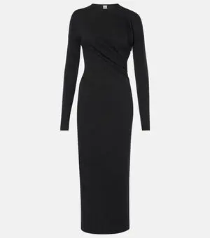 TOTEME Asymmetric Jersey Midi Dress