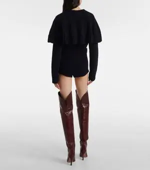 Chloé High-rise Wool And Cashmere Shorts