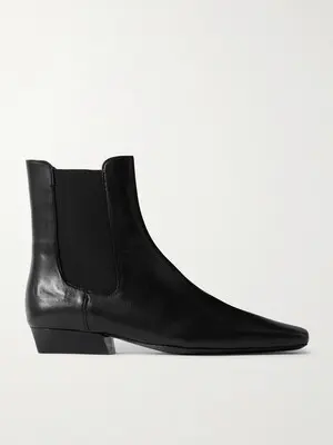 Staud Wally Leather Chelsea Boots - Black