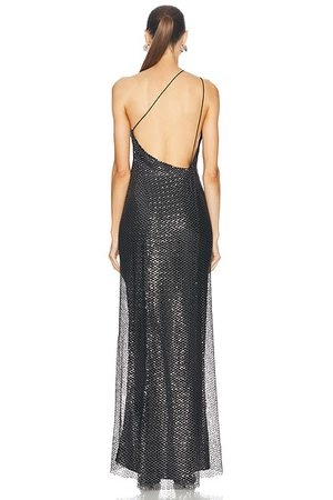 THE SEI Sequin Embellished One Shoulder Gown