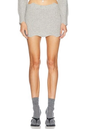 AYA MUSE Janus Ribbed Cashmere Skirt