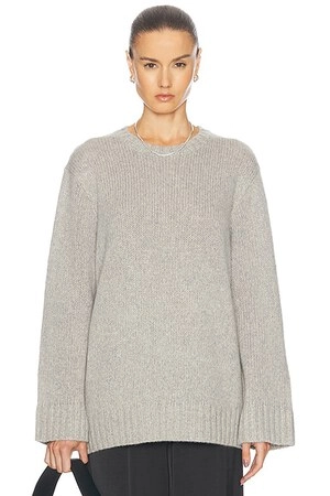 Jenni Kayne Cashmere Amelia Crewneck Sweater - Grey