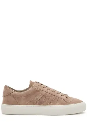 Moncler Monaco Suede Sneakers - Beige