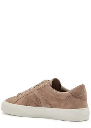 Moncler Monaco Suede Sneakers - Beige