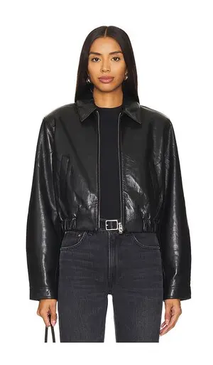 AGOLDE X Shoreditch Ski Club Essie Cropped Jacket - Black