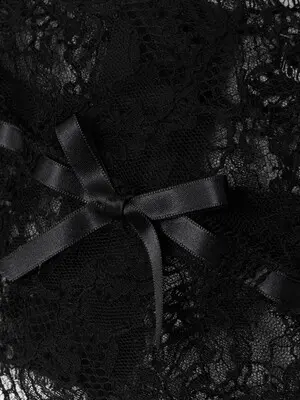 Dolce & Gabbana Satin-trimmed Chantilly Lace Top