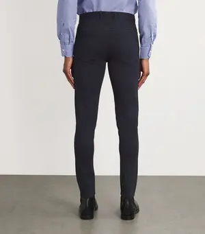 Isaia Cotton-blend Chinos - Navy
