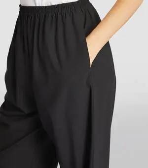 Eskandar Wool Blend Wide-leg Trousers