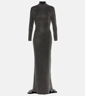 Solace London Vivienne Embellished Gown - Black