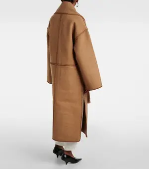 TOTEME Embroidered Wool-blend Scarf Coat