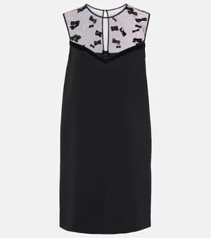 Max Mara Nandina Bow-detail Minidress - Black