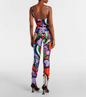 AREA Embellished Printed Top