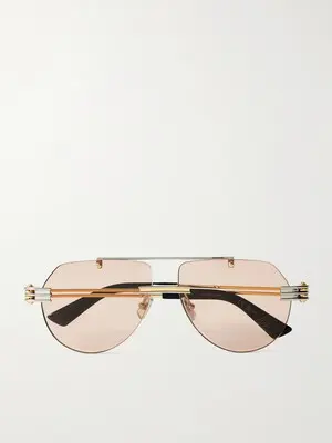 Bottega Veneta Aviator Sunglasses - Silver