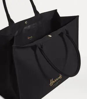 Harrods Large Cotton Logo Tote Bag