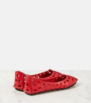 Alaïa Leather Ballet Flats - Red