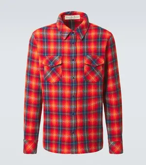 GOD'S TRUE CASHMERE Checked Cashmere Shirt - Red