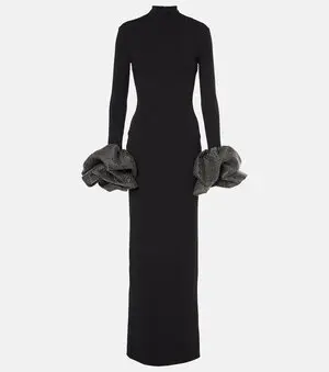 Solace London Viviana Embellished Gown - Black