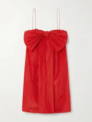Bernadette Estee Bow-embellished Taffeta Mini Dress