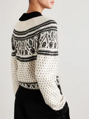 Khaite Guy Intarsia Cashmere-blend Sweater - Neutrals