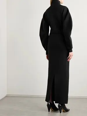 Khaite Storm Wool-blend Turtleneck Midi Dress