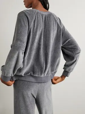 Suzie Kondi Cotton-blend Velour Raglan Sweater