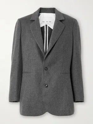 Sasuphi Bogart Wool-blend Flannel Blazer