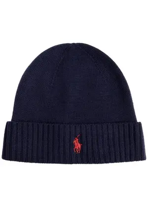 Polo Ralph Lauren Polo Ralph Lauren Embroidered Wool Beanie Navy