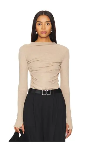 Enza Costa Cashmere Twist Top Tan