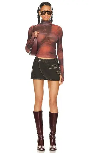 AFRM Zadie Mesh Top - Rust