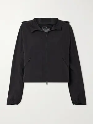 ADIDAS ORIGINALS Y-3 Cropped Hooded Shell Jacket - Black