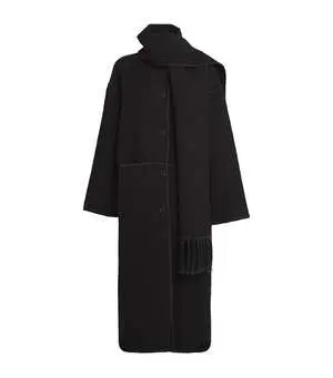 TOTEME Wool-blend Longline Coat - Black