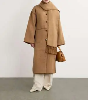TOTEME Wool-blend Scarf Coat - Brown