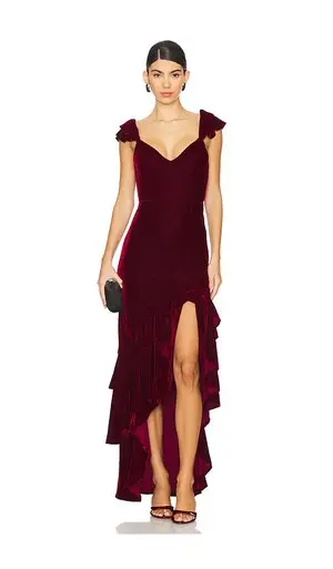 Tularosa Velvet Gown - Red