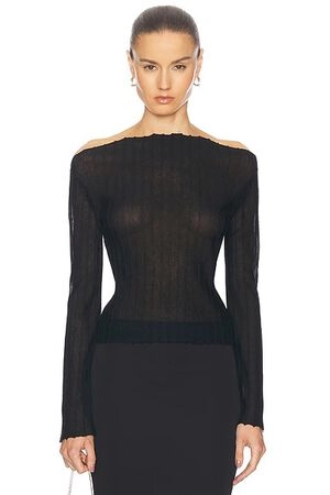 L'academie Blake Knit Top - Black