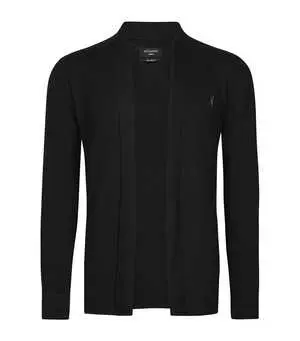 ALLSAINTS Merino Wool Mode Cardigan - Black