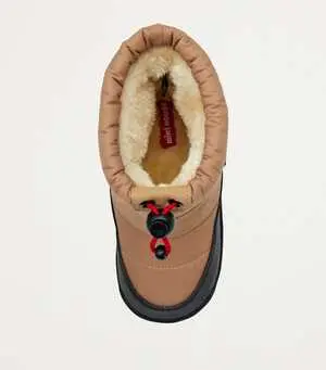 MIKI HOUSE Padded Ankle Boots With Toggle Fastening - Beige