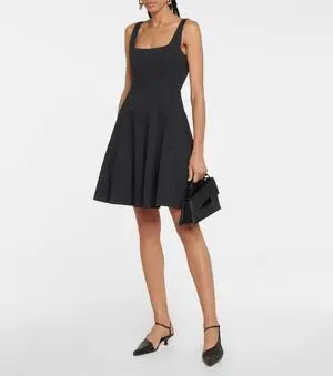 Staud Wells Cotton Mini Dress - Black