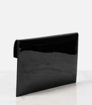 Saint Laurent Uptown Patent Leather Clutch - Black