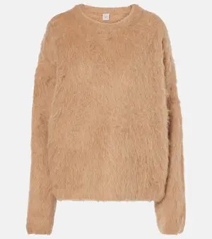 TOTEME Alpaca-blend Crew Neck Sweater - Beige